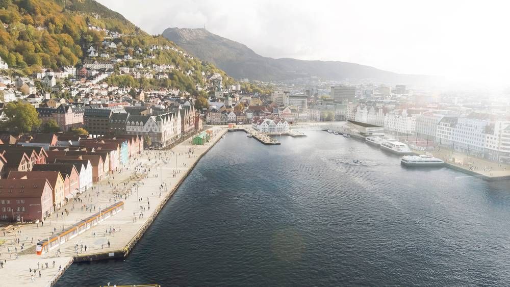 Bybanen over Bryggen i Bergen er vedtatt - Tu.no