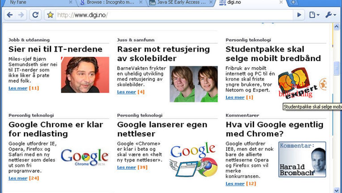 Slik er Googles nye nettleser | Digi.no
