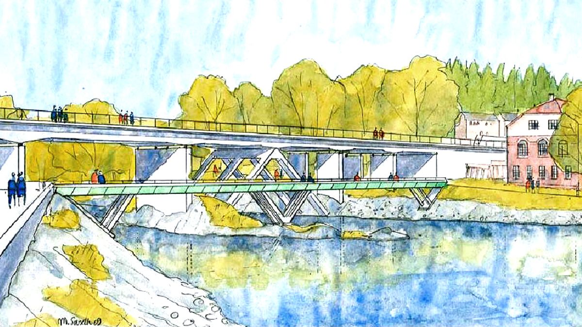 Betonmast bygger bruer over Begna | Tu.no