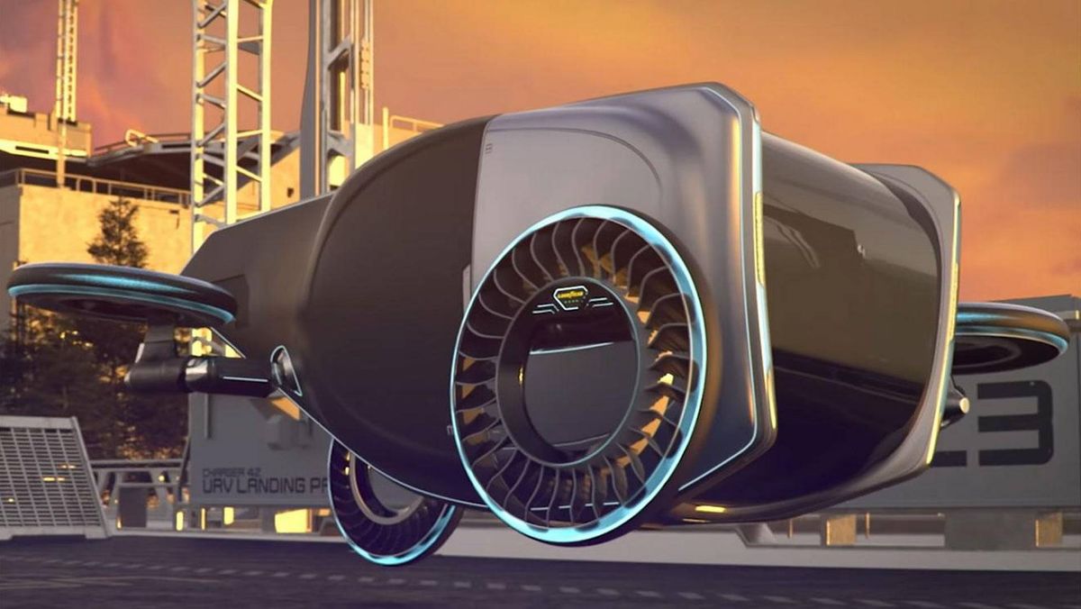 Hjulet skal fungere som rotor for flygende biler | Tu.no