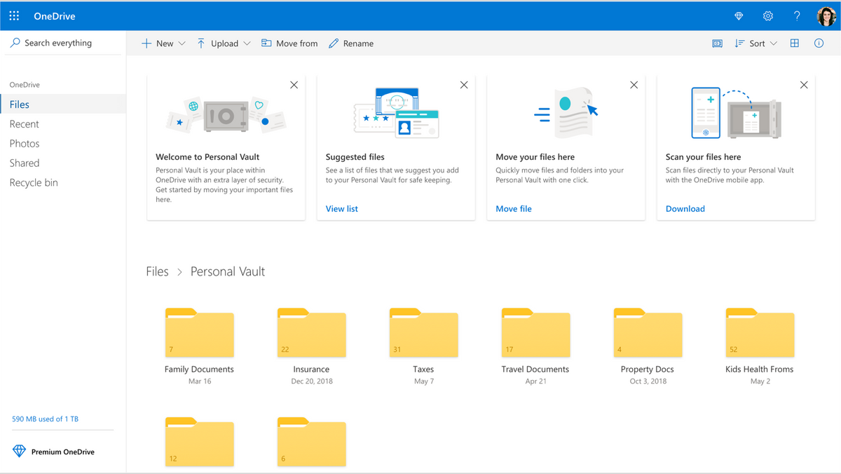 Nå har Microsoft OneDrive fått et personlig «hvelv» for de mest ...