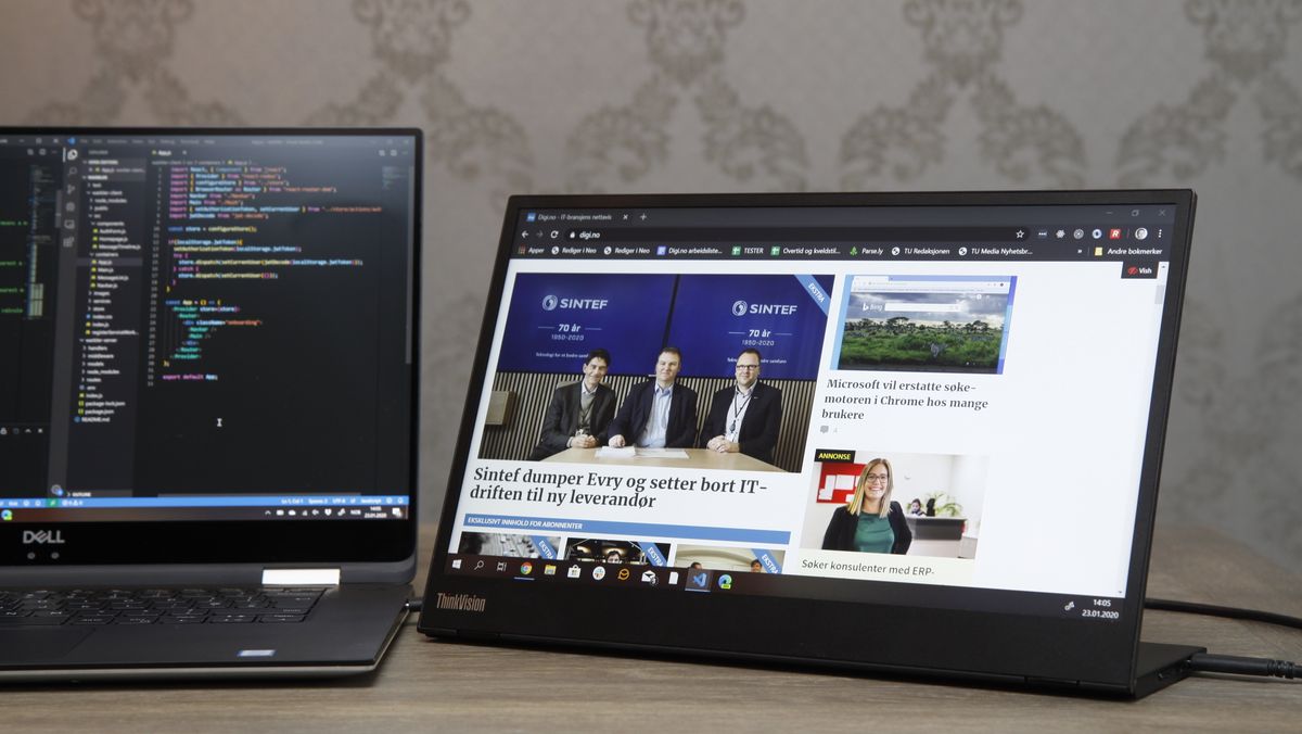 Denne mini-skjermen til bærbare PC-er er utrolig praktisk hvis du er ...